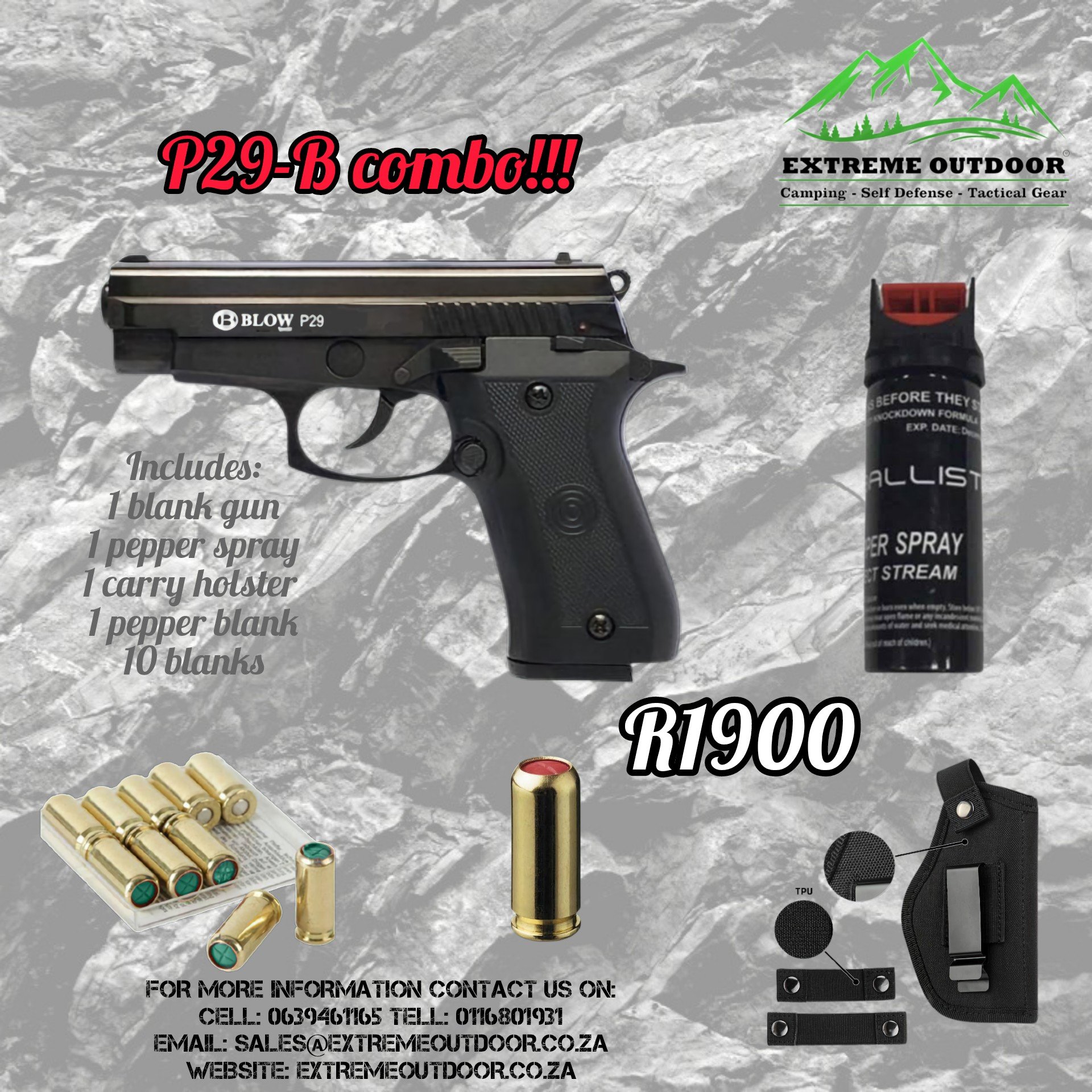 Blow P29 Blank Gun combo | EXTREME OUTDOOR